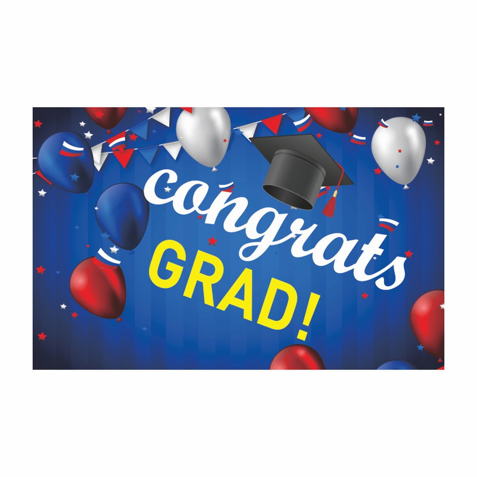 Beppter Red Blue And White Graduation Season Background Cloth Banner ...