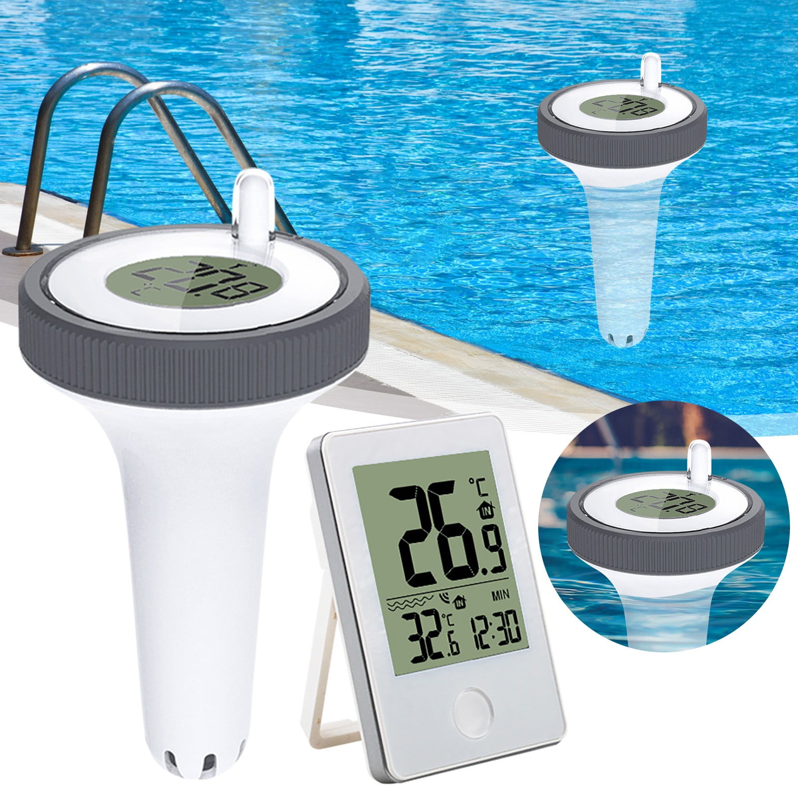 Beppter Thermometer,Thermometer,Pool Floating Easy Read With Indoor ...
