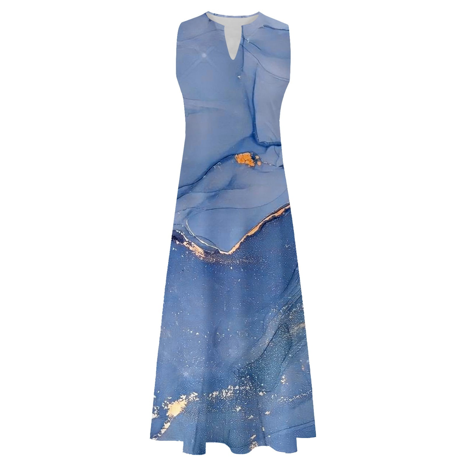 Beppter Womens Summer Maxi Dress Casual Loose Sleeveless Long Dress