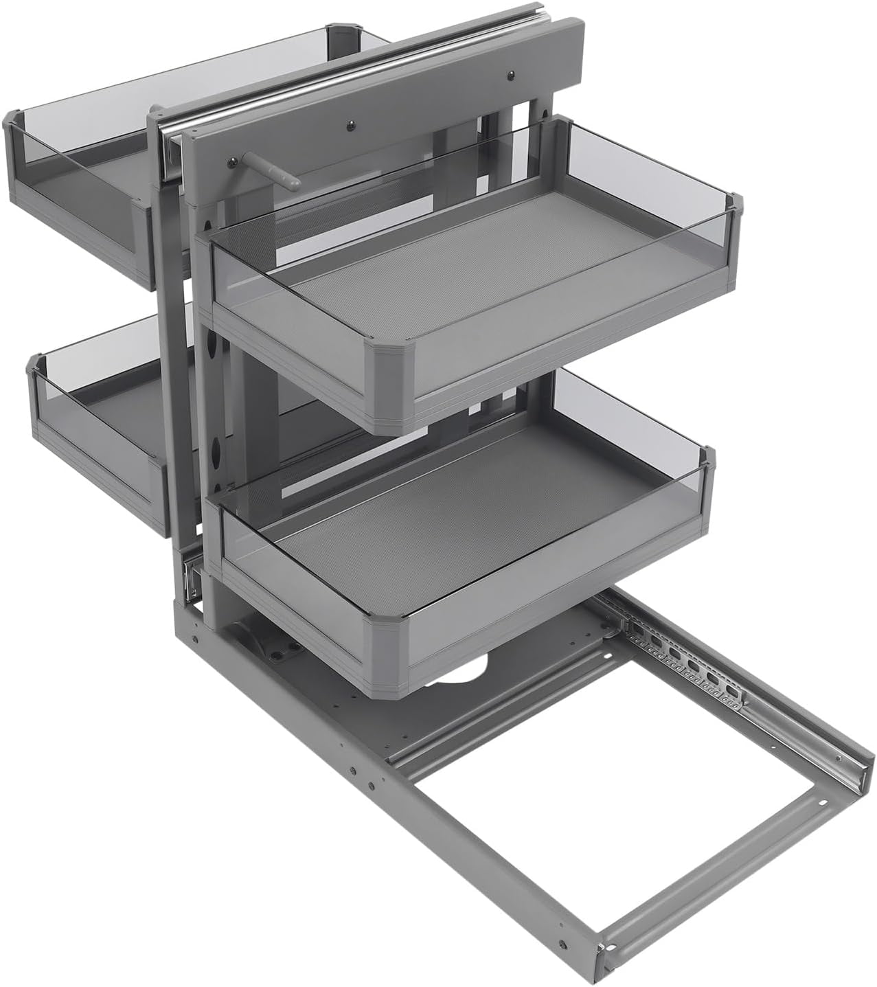 Bepritm 2-Tier Blind Corner Cabinet Organizer, Left/Right Pull-Out with ...