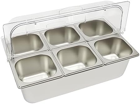 Bepritm Countertop Food Serving Display Container with 6 Pans ...