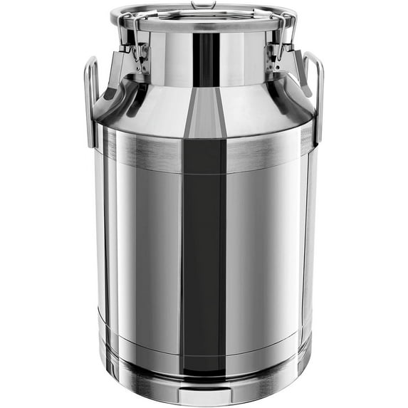 Bepritm Stainless Steel Milk Can with Lid, Heavy Duty Airtight Milk Jug ...