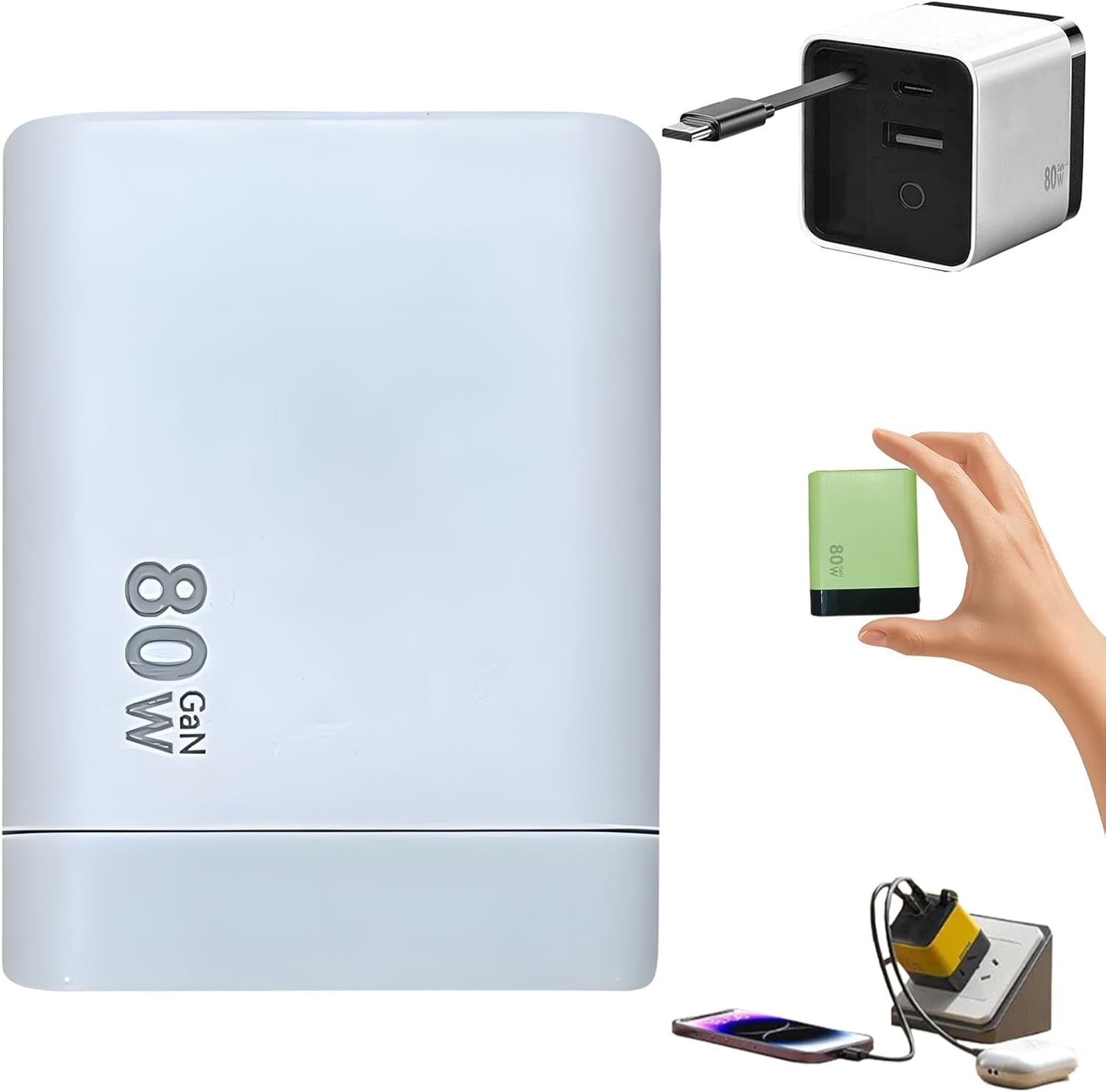 Beproudlevel 3 in 1 Charger Retractable 80w Max Fast, Scalable Charging ...