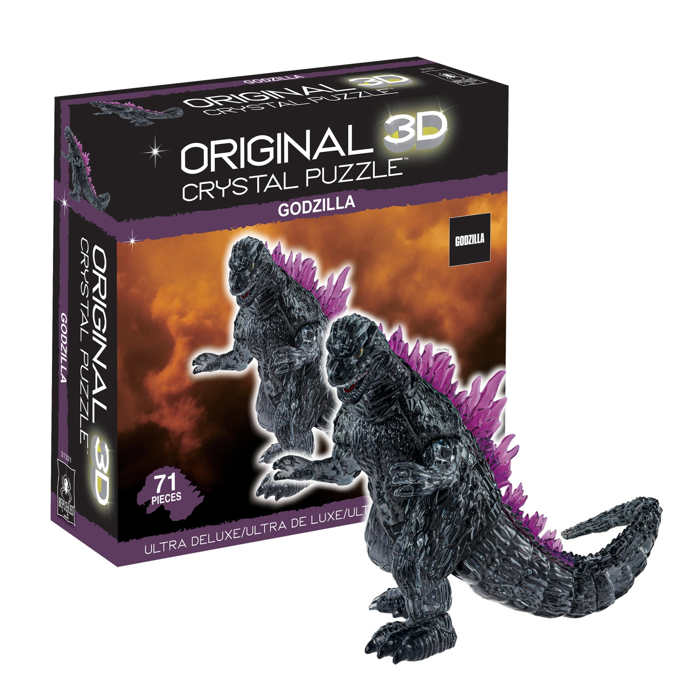 Bepuzzled, Godzilla Ultra Deluxe STF9 3D Crystal Puzzle, for Godzilla Lovers, Collectors and ...