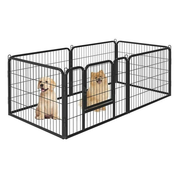 Beran7 24-Inch 6 Panel Heavy Duty Portable Pet Playpen Dog Exercise Pen ...