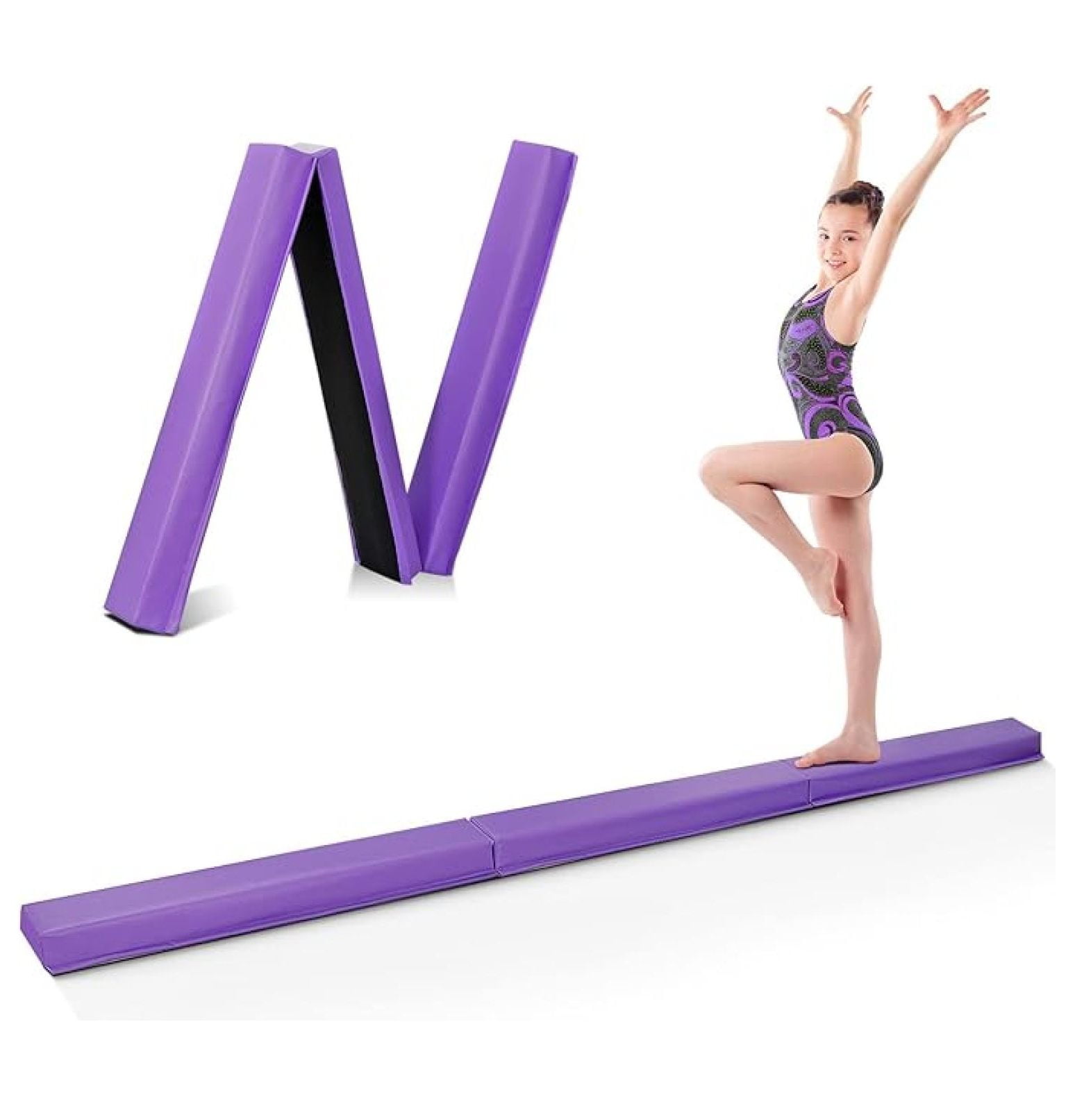 Beran7 9ft Folding Gymnastics Balance Beam Low Floor Balance Beam Bar ...
