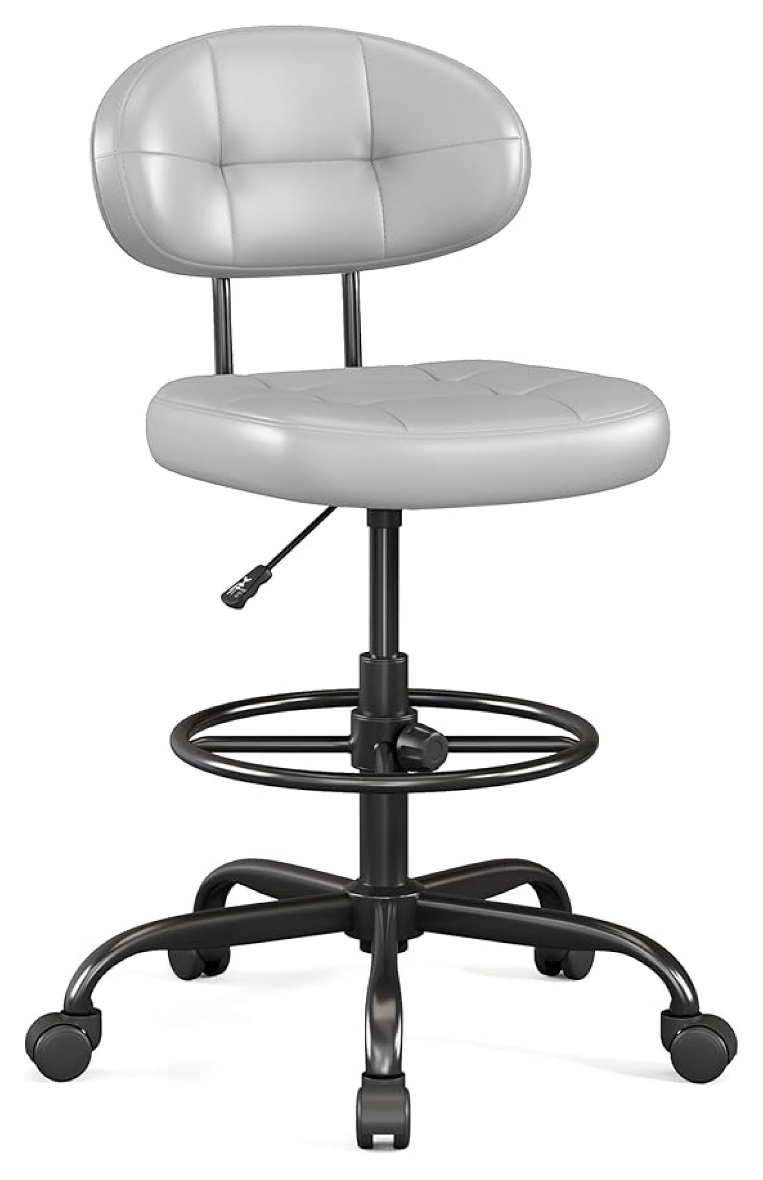 Beran7 Drafting Chair, Armless Tall Office Chair with Footrest Ring for ...