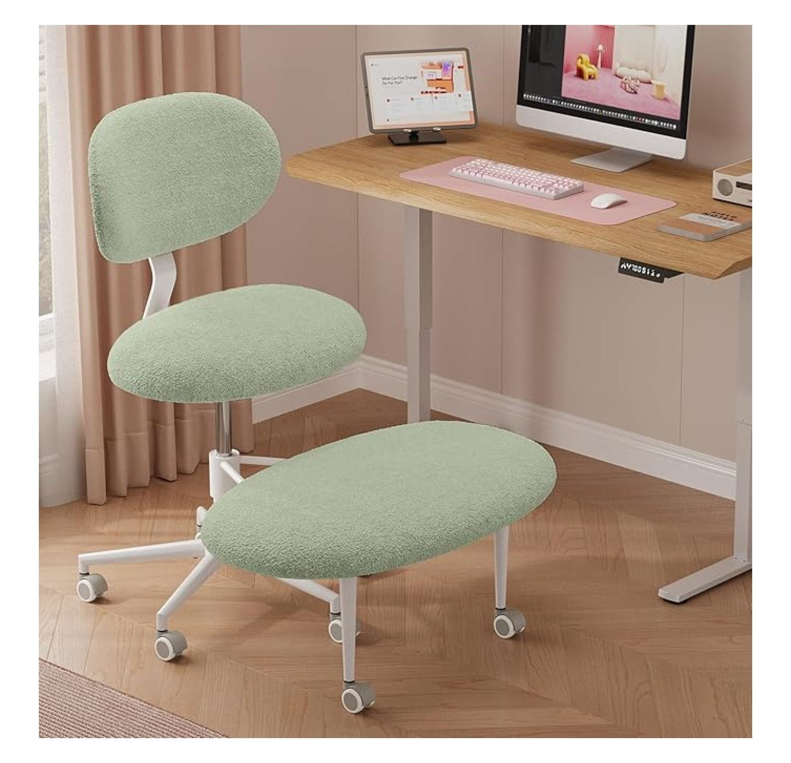 Beran7 Ergonomic Cross Legged Office Chair with Wheels, ADHD Chair for ...