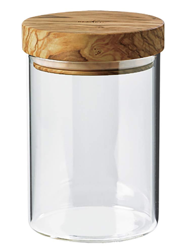 Berard Glass Storage Jar with Olive Wood Lid, 20-Ounce - Walmart.com