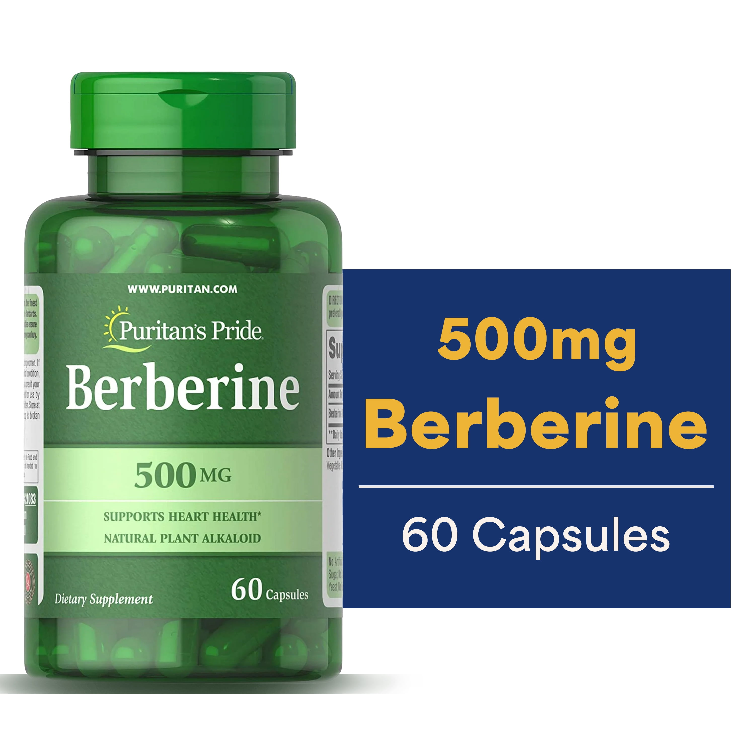 Puritan's Pride Berberine 500mg Supports Heart Health and Blood Sugar ...