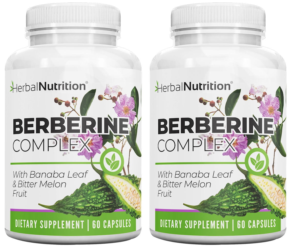 Berberine Complex 1250mg, Herbal Nutrition with HCL, Bitter Melon ...