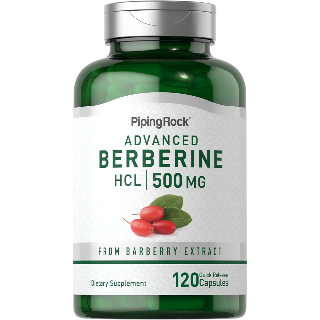 Piping Rock Berberine HCL 500mg, 120 Capsules | Premium Natural ...