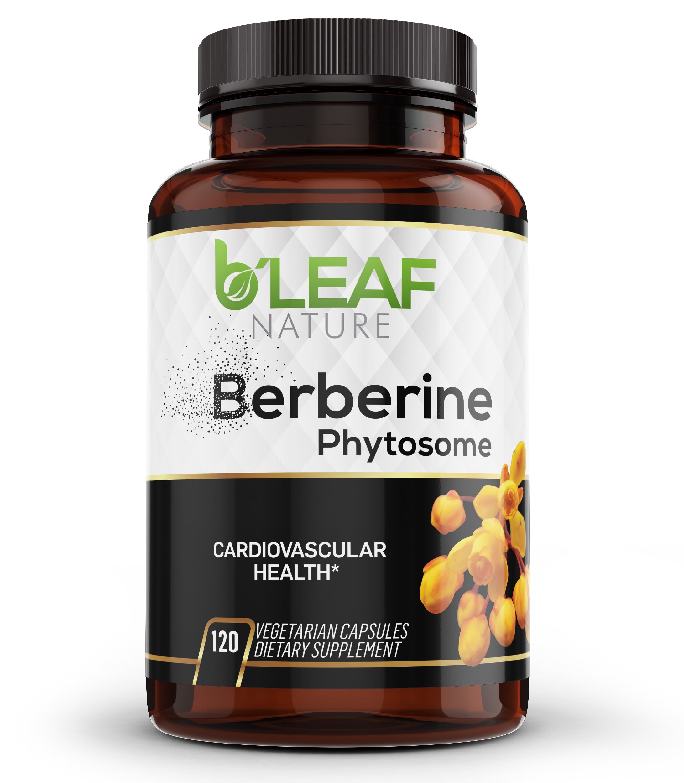 B’Leaf Nature's Premium Berberine Phytosome 1100mg - Superior Absorption, Gluten Free, Non GMO ...