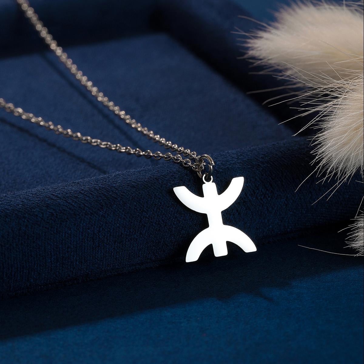 Berbers Symbol Pendant Necklace Amazigh Letter Yaz Stainless Steel ...