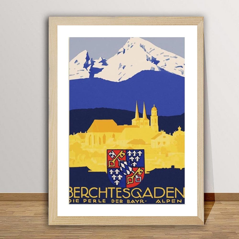 Berchtesgaden Die Perle Der Bayr Alpen Germany Vintage Travel Poster ...