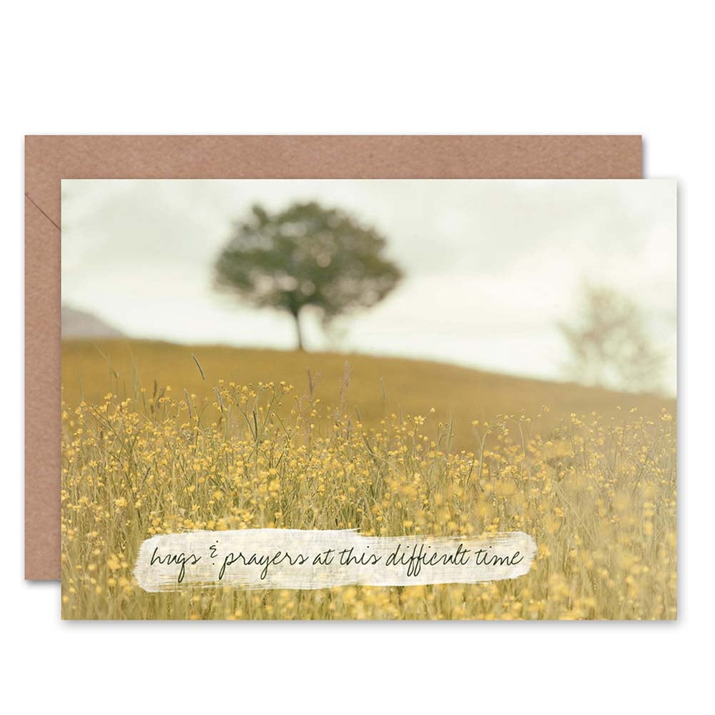 Bereaved Sympathy Hugs Prayers Greetings Card Plus Envelope Blank ...