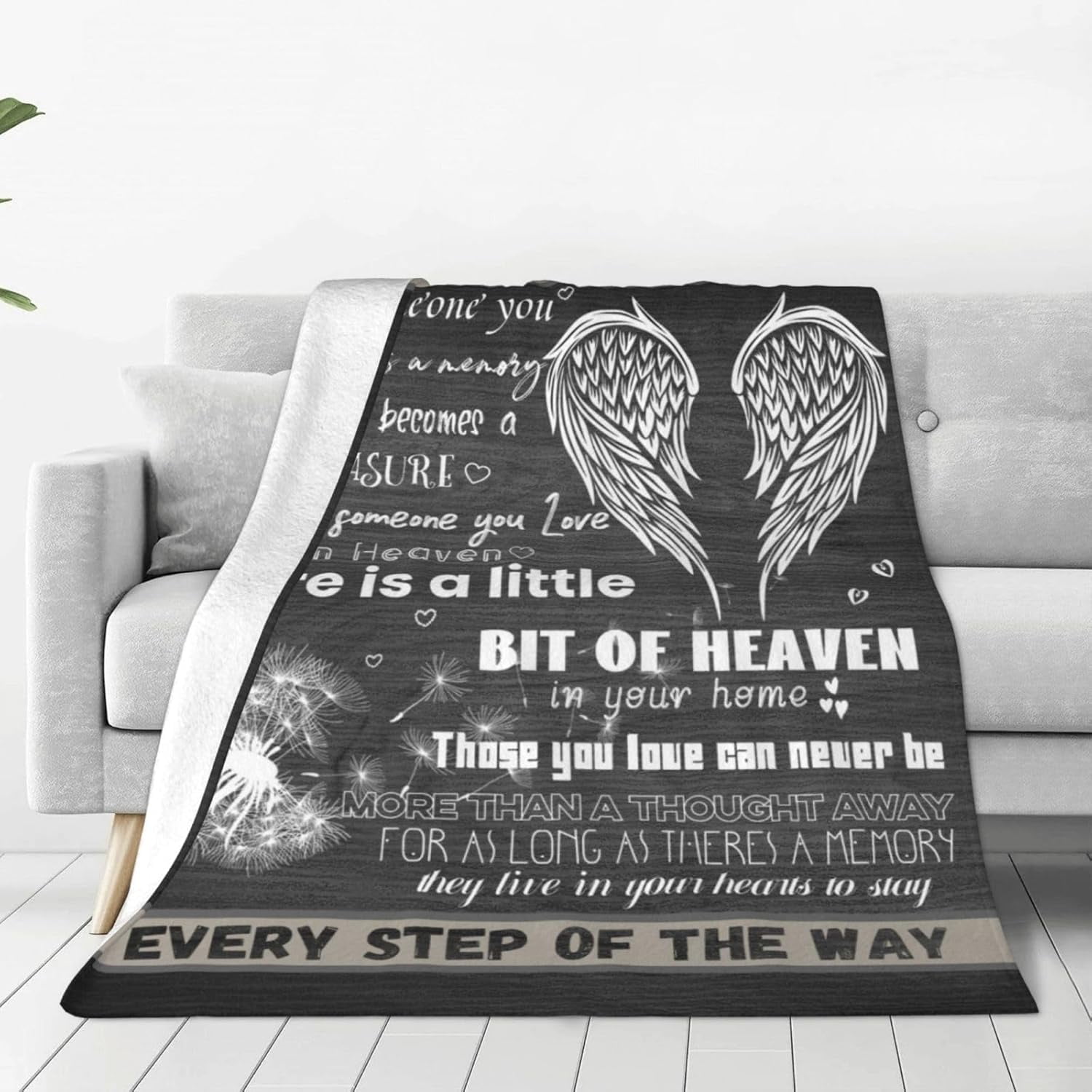 Bereavement Gifts Throw Flannel Blanket Sympathy Gift in Memory of ...