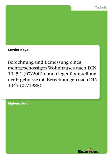 Berechnung und Bemessung eines mehrgeschossigen Wohnhauses nach DIN ...