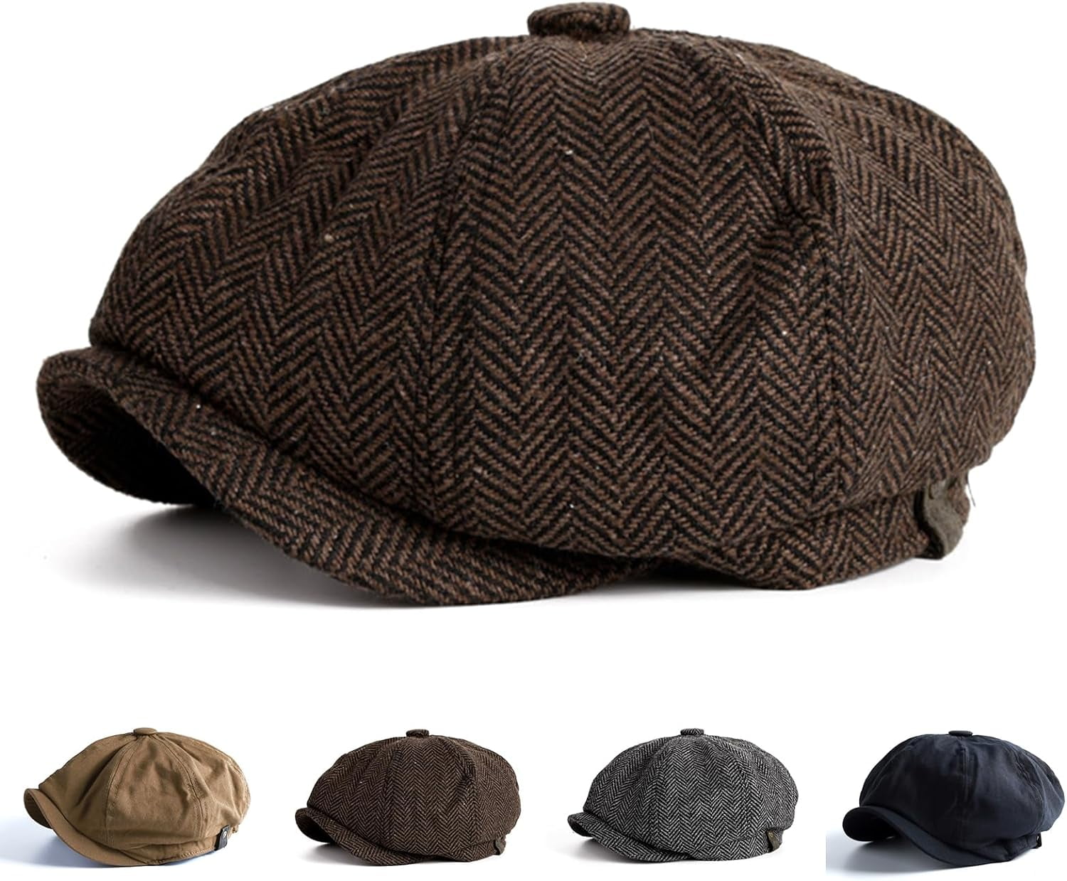 Beret Caps Octagonal Newsboy Cap,Vintage Painter Beret Hats,Mens Flat ...