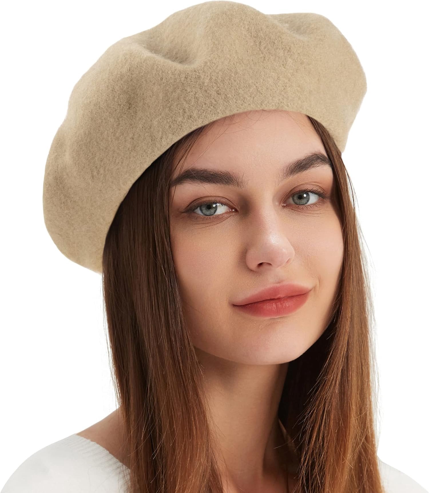Beret Hat Beret Cap Winter Artist Painter Hat Solid Color for Women ...