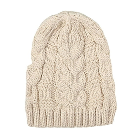 Beret Hats for Women Lady Knitted Wool Beret Baggy Beanie Crochet Hat ...