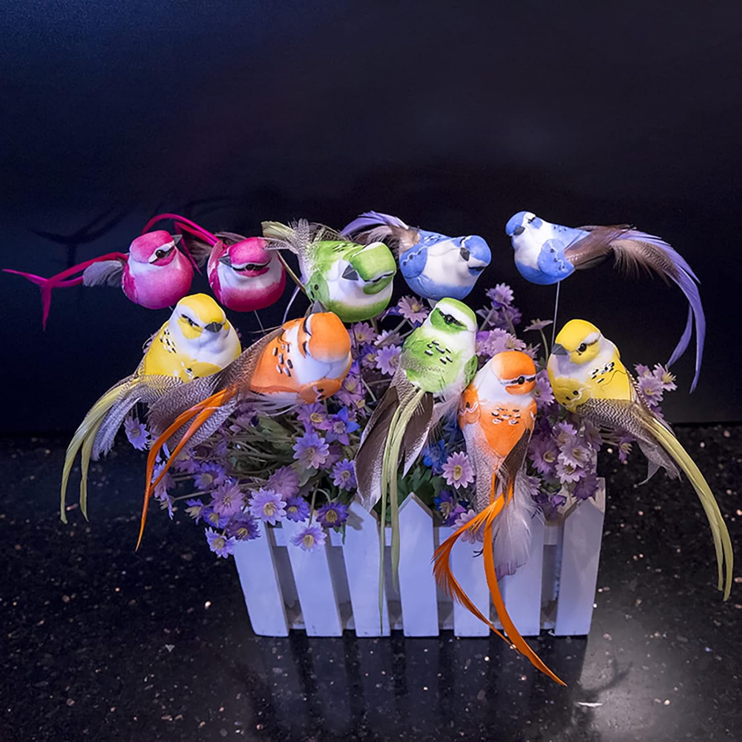 Berfutall-Artificial Bird Foam Feather Bird with iiron Wire 6.4 in ...