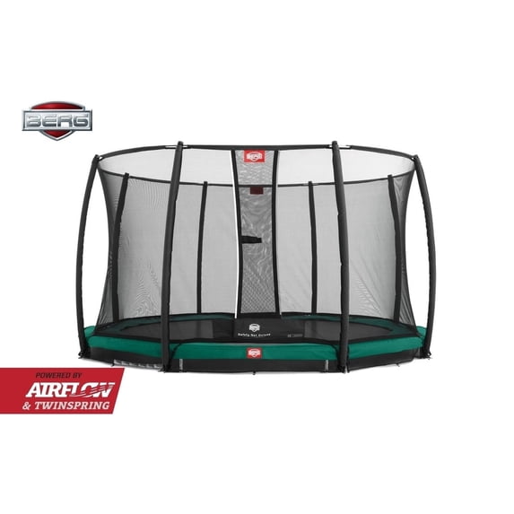 Berg In Ground Champion 14 foot Trampoline and Safety Net Deluxe ...