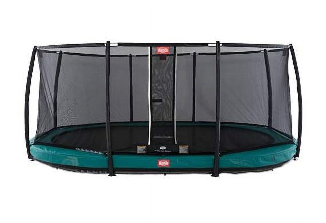 Berg Grand Champion 17Ft In-Ground Oval Trampoline with Deluxe Safety ...