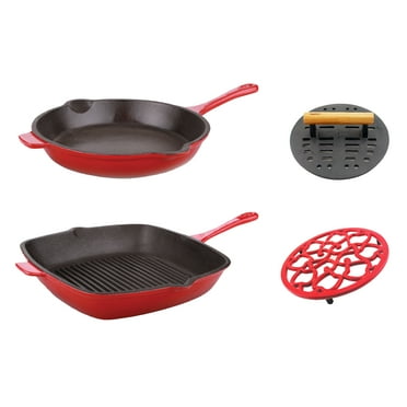 BergHOFF Neo 10Pc Enamel Cast Iron Pots, Pans & Dutch Cooking Set, Blue ...