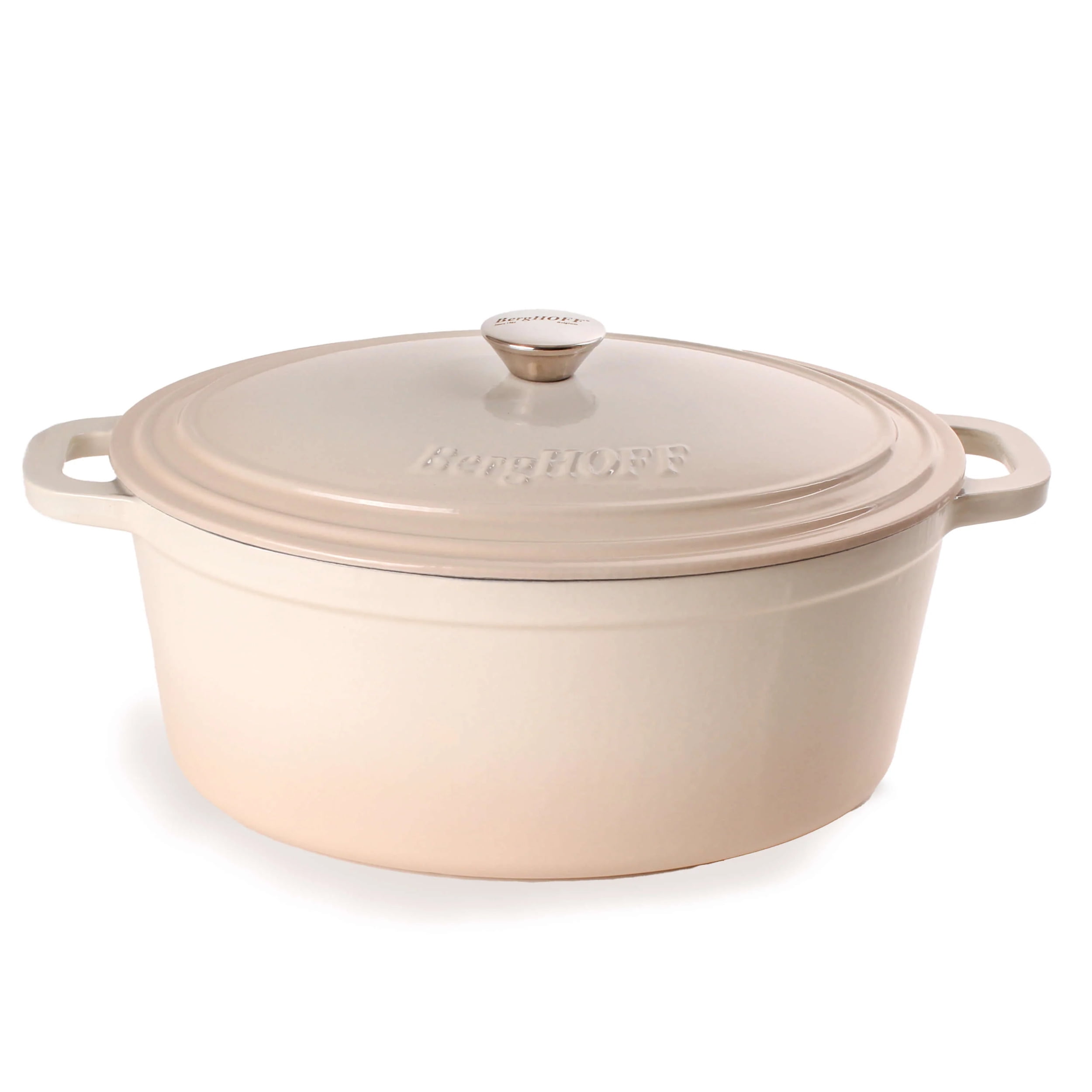 BergHOFF Neo 5qt Cast Iron Oval Covered Dutch Oven, Meringue - Walmart.com