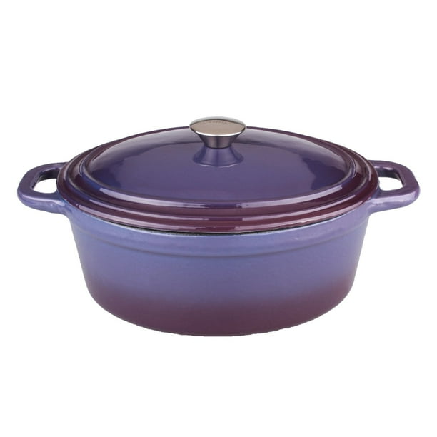 BergHOFF Neo 8qt Cast Iron Oval Cov Casserole Purple - Walmart.com