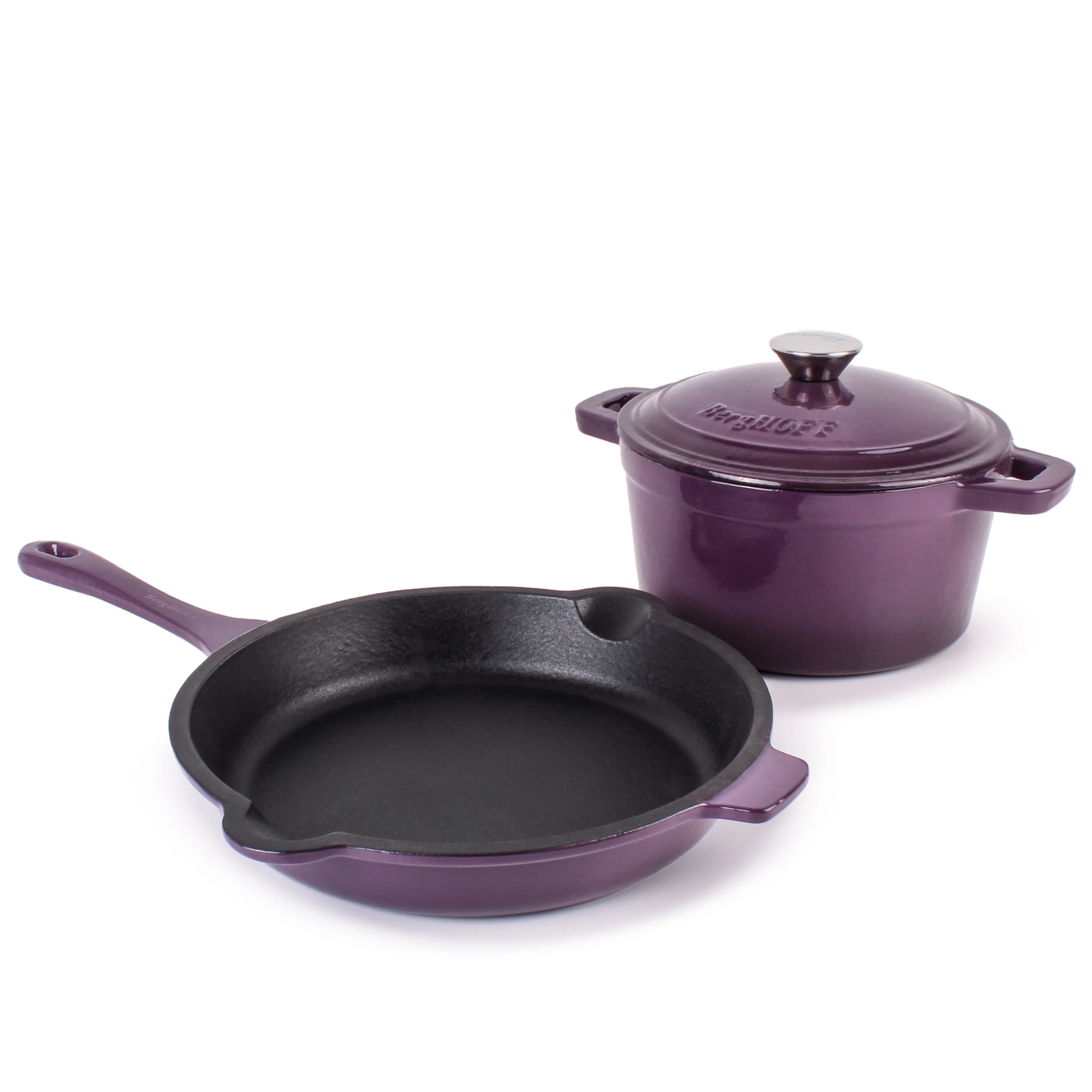 BergHOFF Neo Cast Iron 3Pc Cookware Set, 3Qt Covered Dutch Oven & 10 ...