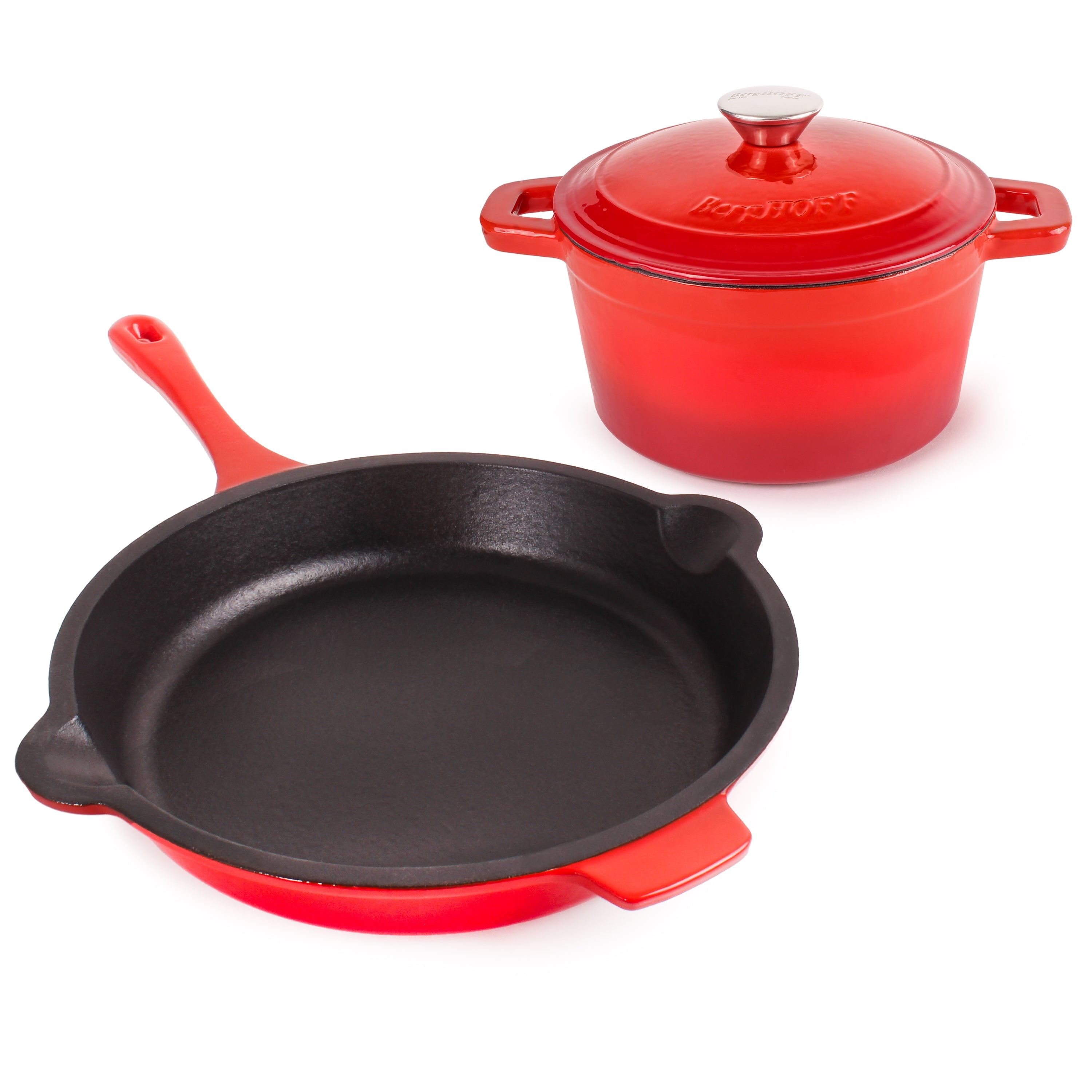 BergHOFF Neo Cast Iron 3Pc Cookware Set, 3Qt Covered Dutch Oven & 10 ...