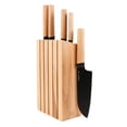 BergHOFF Ron Stainless Steel 6pc Knife Block Set, Natural - Walmart.com
