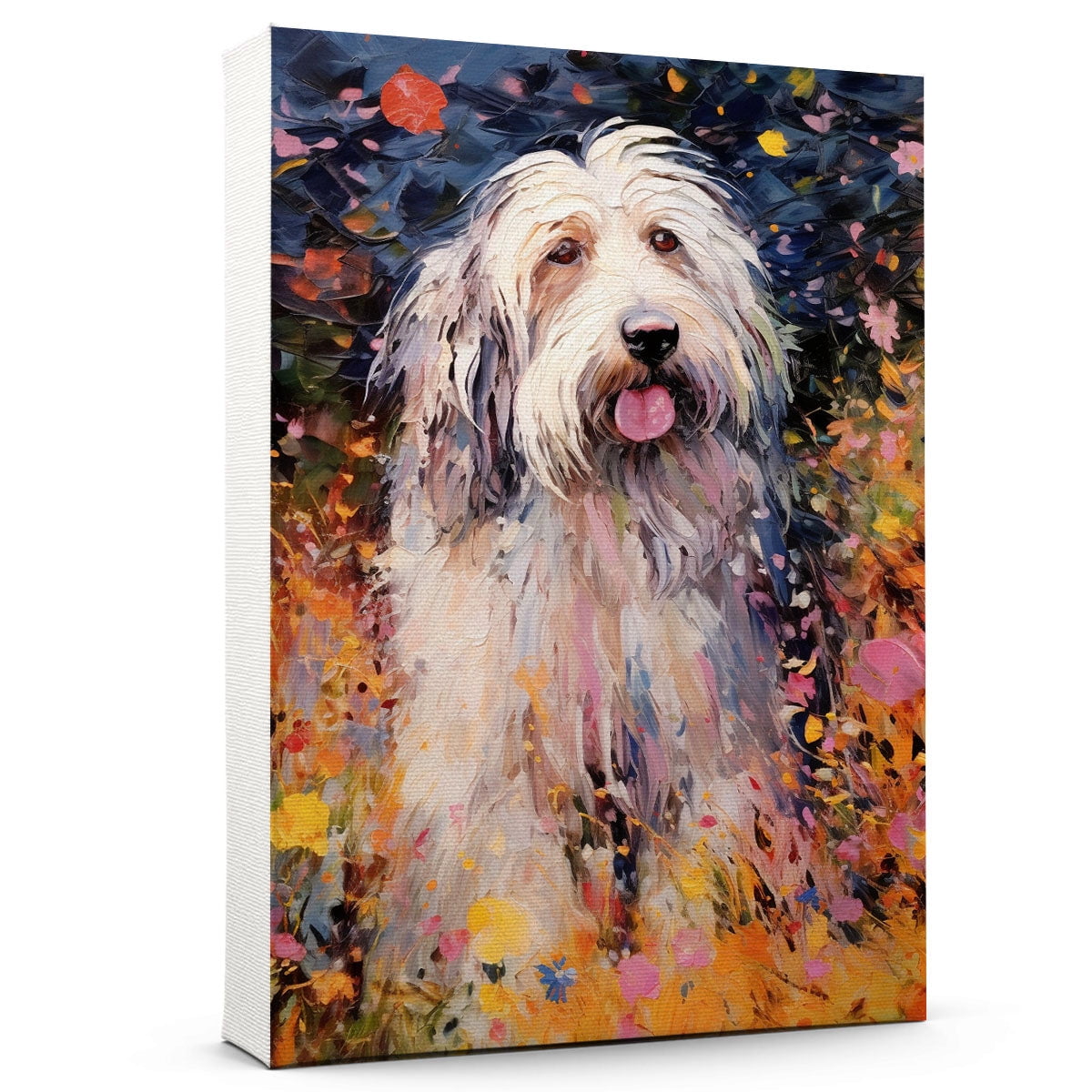Bergamasco SheepDog Canvas Dog Canvas Starry Night Van Gogh Canvas for ...