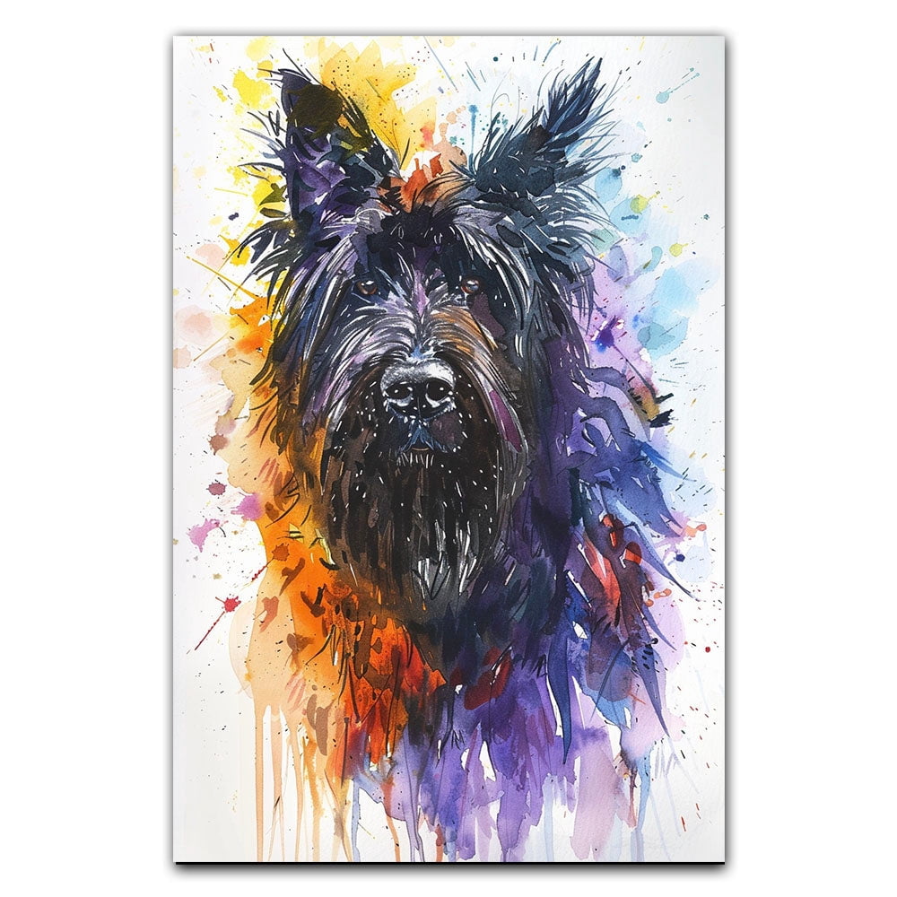 Bergamasco Sheepdog Dog Art Print Poster, Wall art Painting Decor ...
