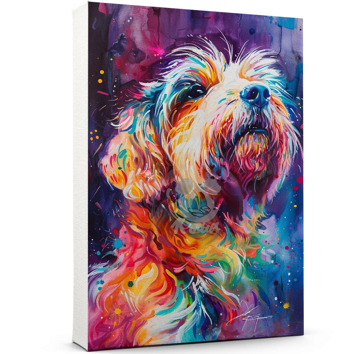 Bergamasco Sheepdog Headphone Wall Art Dog Wall Poster, Bergamasco ...
