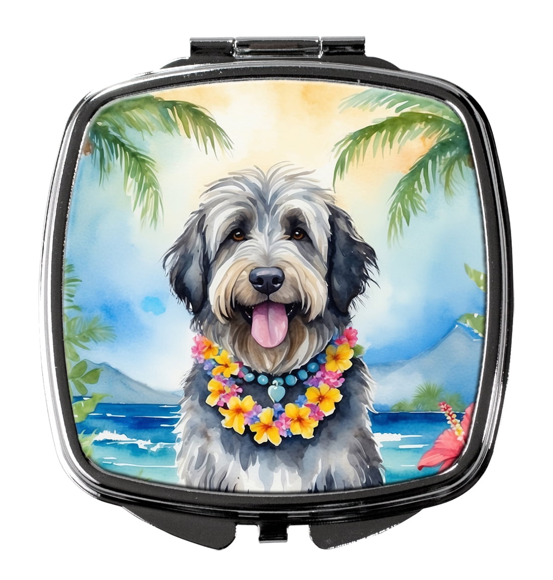 Bergamasco Sheepdog Luau Compact Mirror 2.75 in x 3 in - Walmart.com