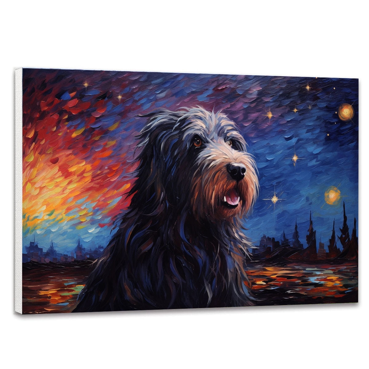 Bergamasco Sheepdog Posters Van Gogh Starry Night Posters Home Canvas ...
