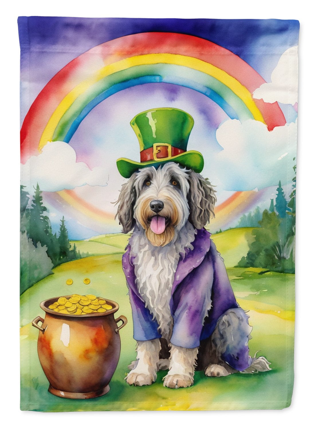 Bergamasco Sheepdog St Patrick's Day House Flag 28 in x 40 in - Walmart ...