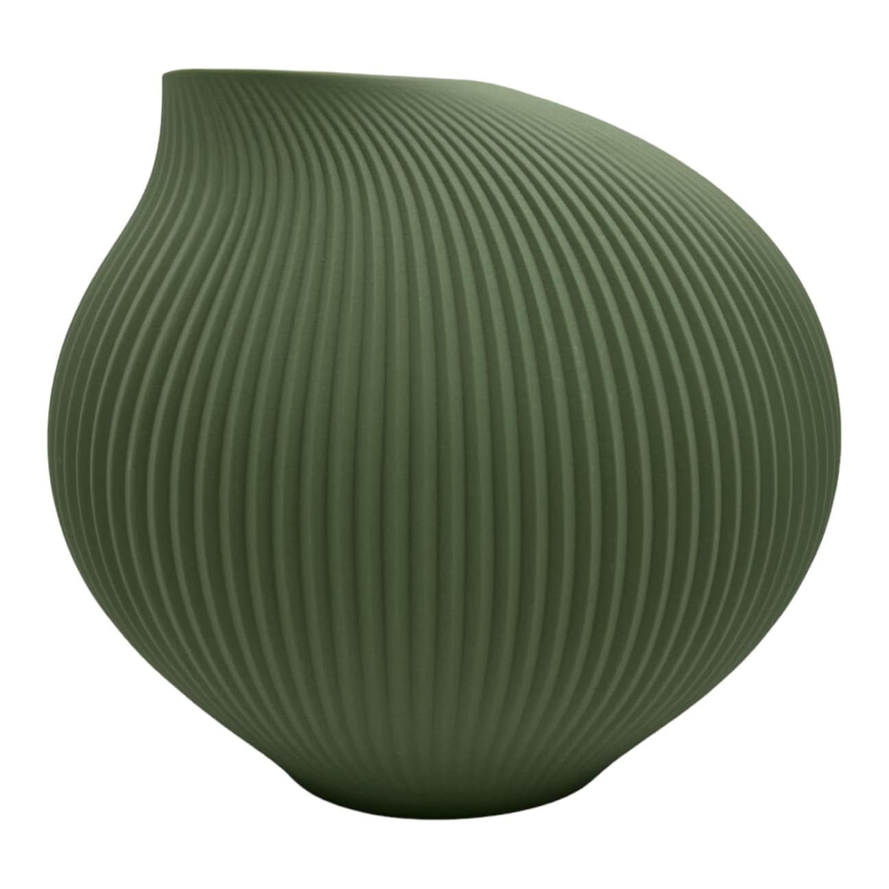 Bergamo Art 7 Inch Wide Modern Ceramic Vase for Flowers in Green ...