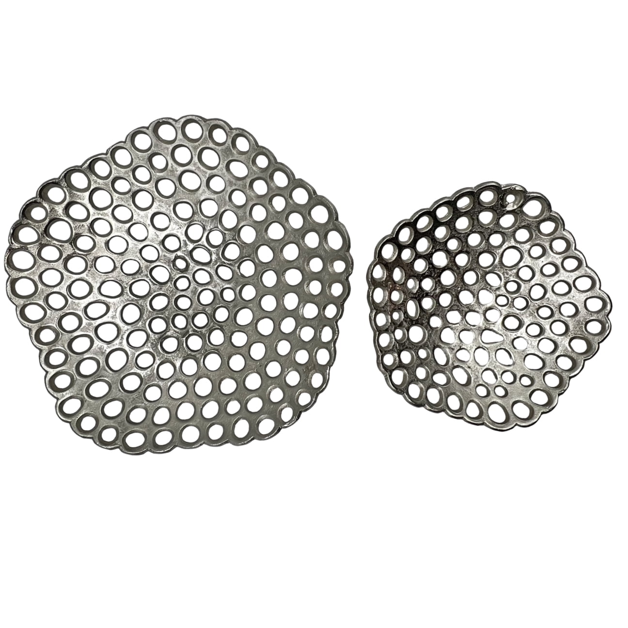 Bergamo Art Set of 2 Decorative Handmade Aluminum Pentagon Bowl ...