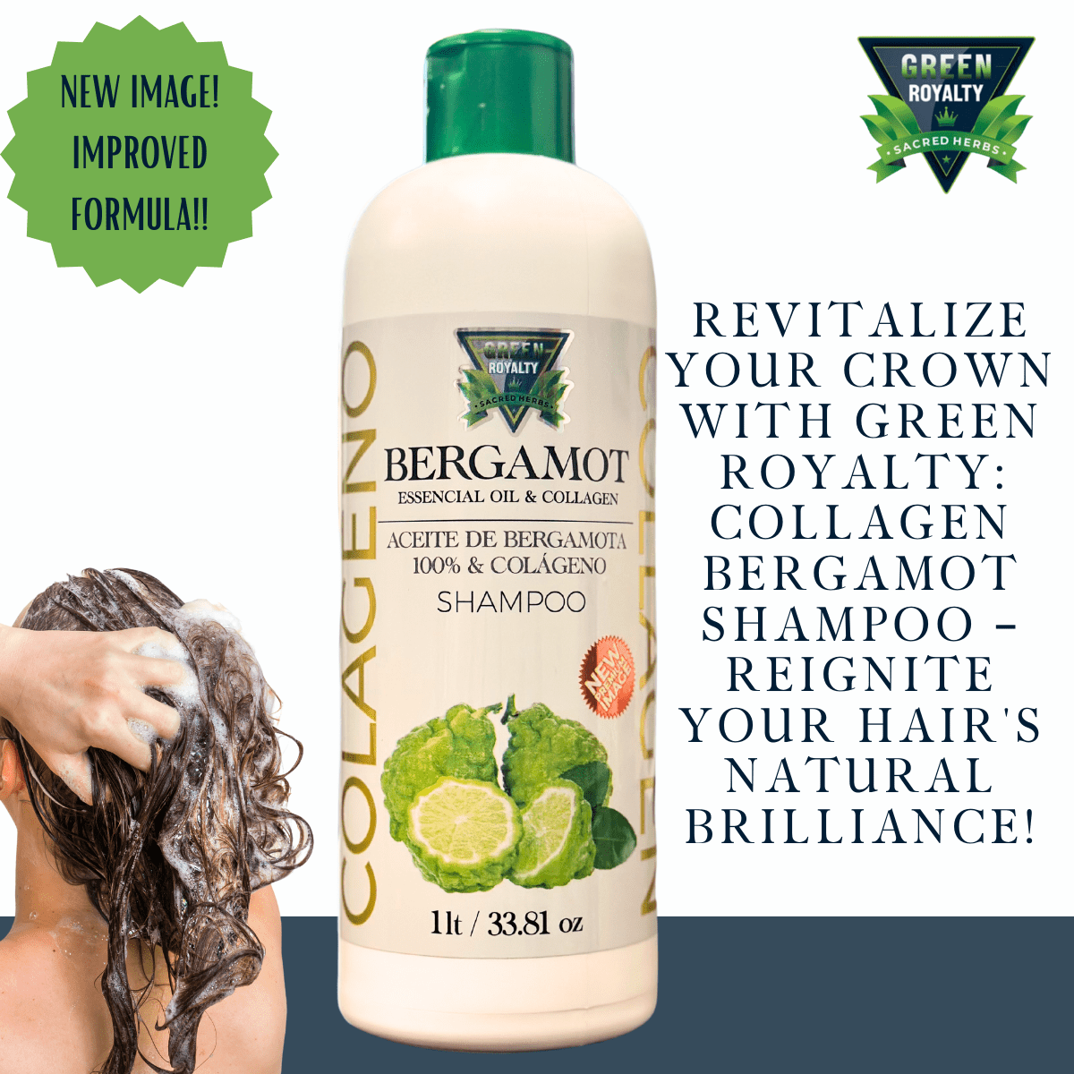 Bergamota-Colageno Shampoo *** New & Improved Formula *** (33oz) Jumbo ...