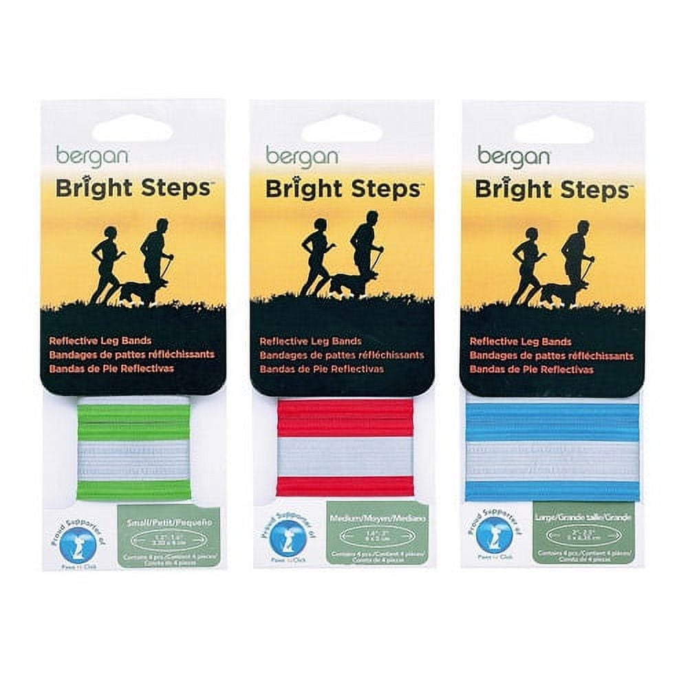 Bright Steps Reflective Leg Bands-Color:Blue,Size:Large - Walmart.com