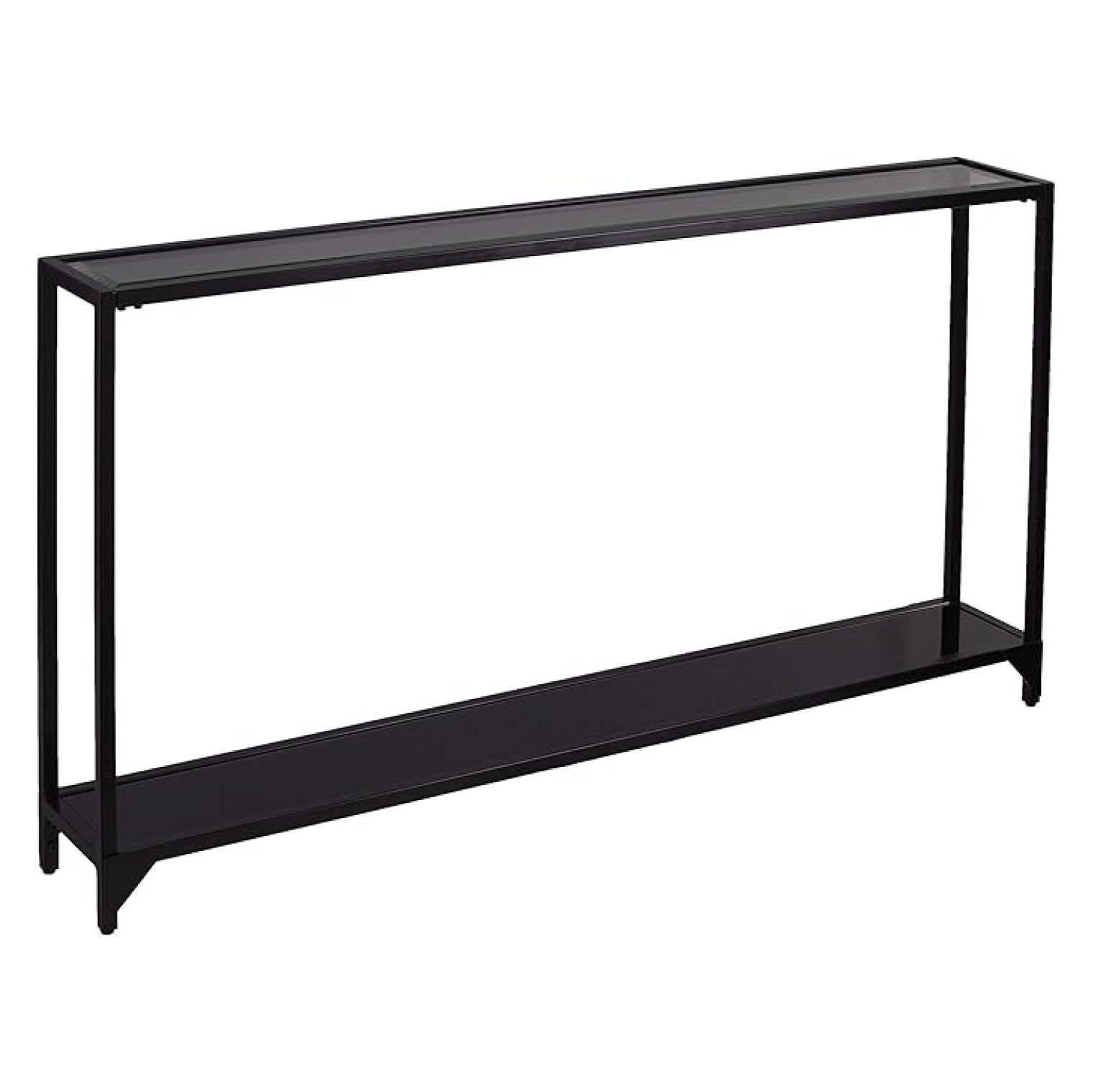 Bergen Narrow Metal Console Table, Dining Room With Open Concept Living ...