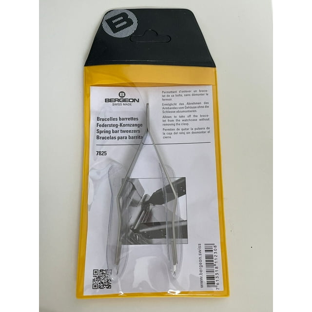 Bergeon 7825 Spring Bar Tweezers, Lug Removal Fitting Tool, Swiss Watch ...