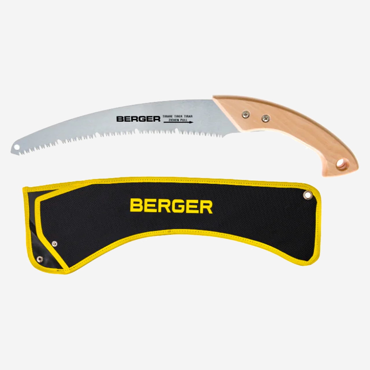 Berger 62513 Curved Blade Pruning Saw with Protective Sheath, Wood ...