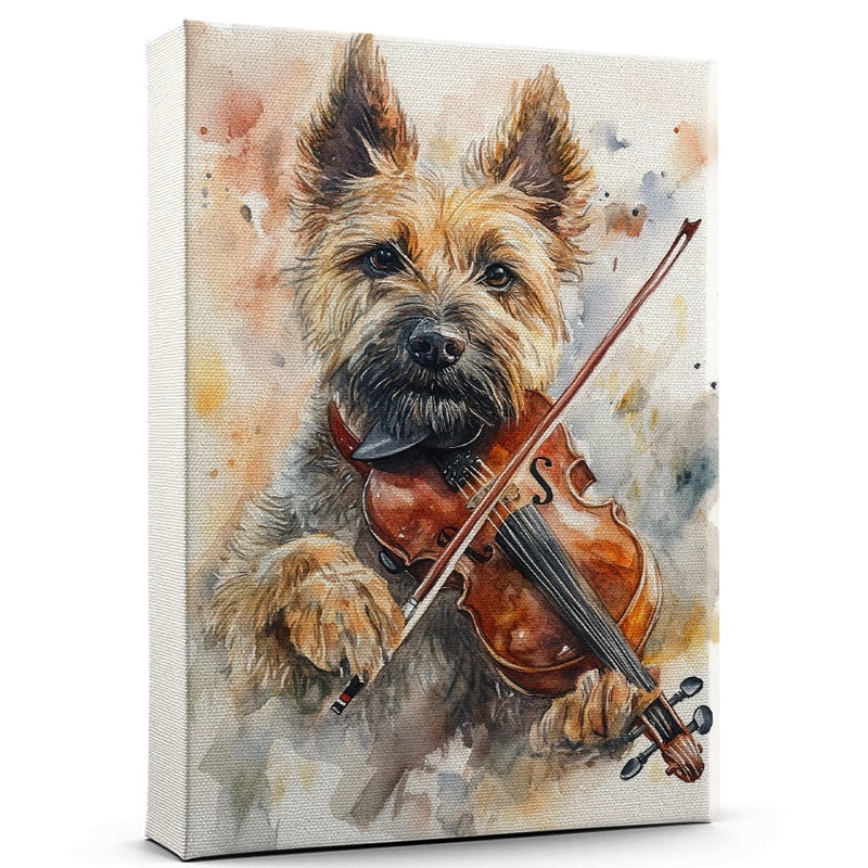 Berger Picard Dog Canvas Violin Stretched Canvas Size 8x12 – Funny ...