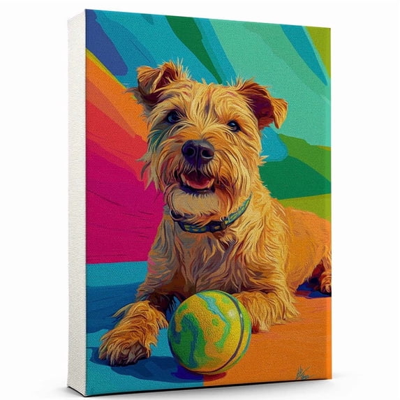Berger Picard Dog Stretched Canvas Size 8x12 Swimming Canvas – Cute ...