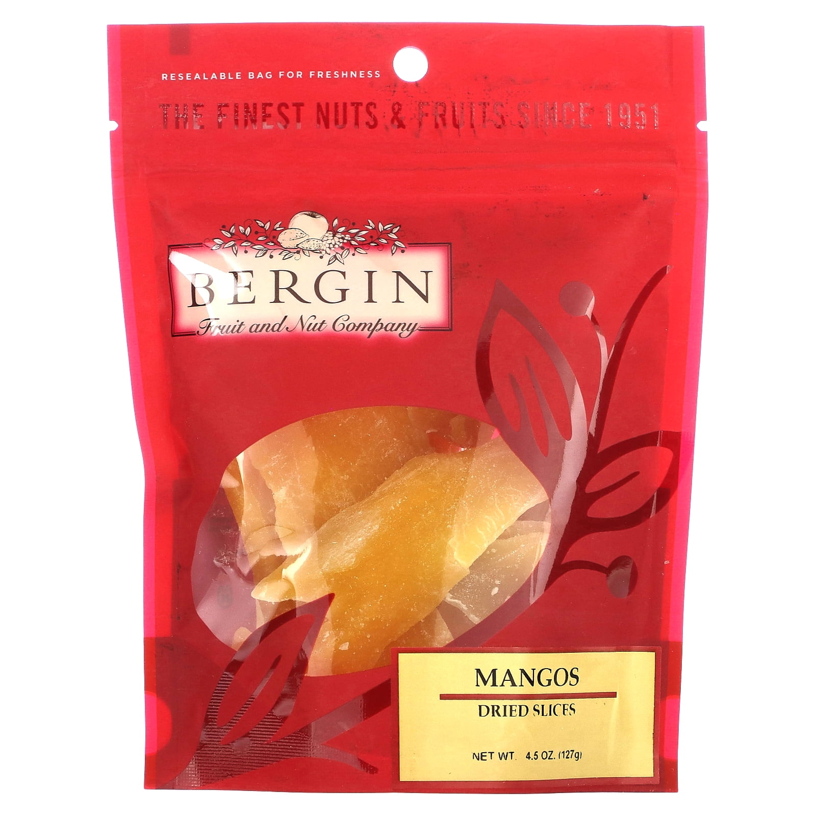 Bergin Fruit and Nut Company Mangos, Dried Slices, 4.5 oz (127 g) - Walmart.com